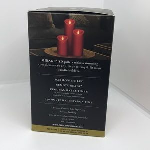 mirage | Accents | Nib Mirage Real Wax Flameless Led Pillar 3x5 | Poshmark